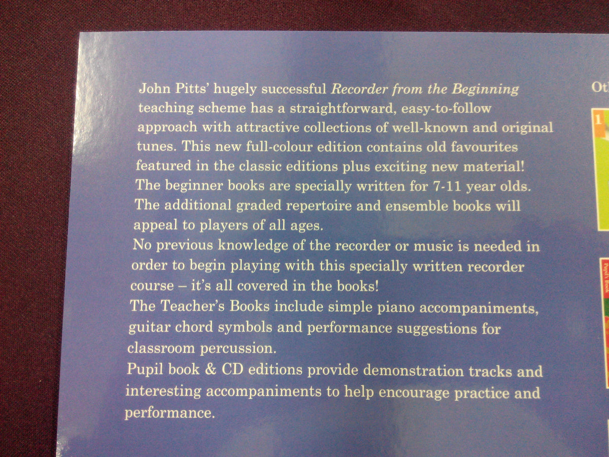 MSL Rec From Begin Pupils 1 Rev Bk Only – Cristofori Music