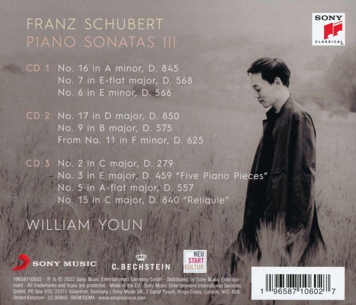 William Youn CD Album- Schubert Piano Sonata III – Cristofori Music