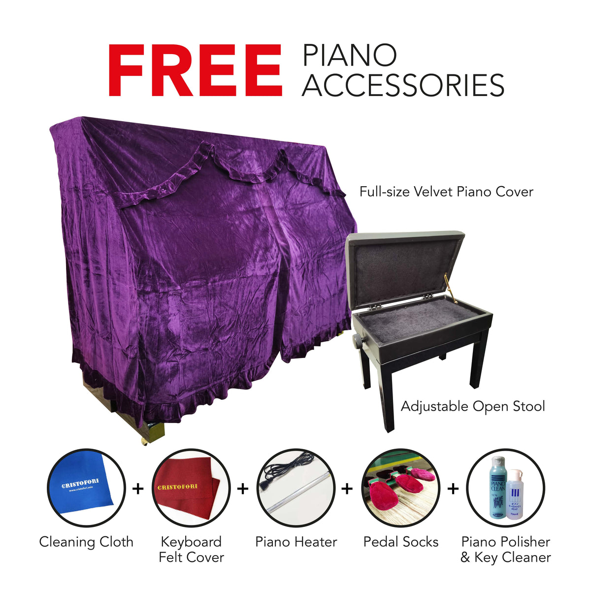 Toyo Apollo Upright Piano JUP-1 with Pianoforce – Cristofori Music