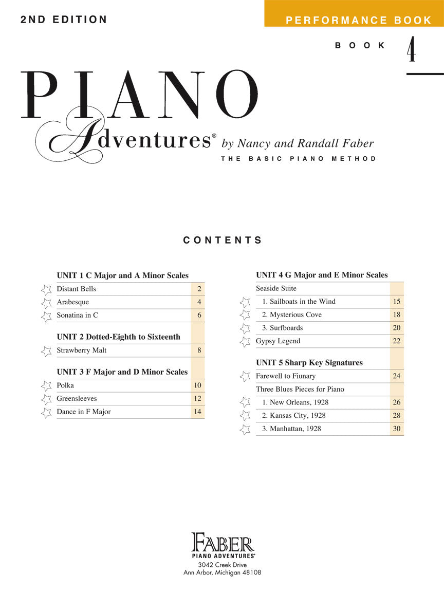 Piano Adventure - Level 4 - Performance Bk – Cristofori Music